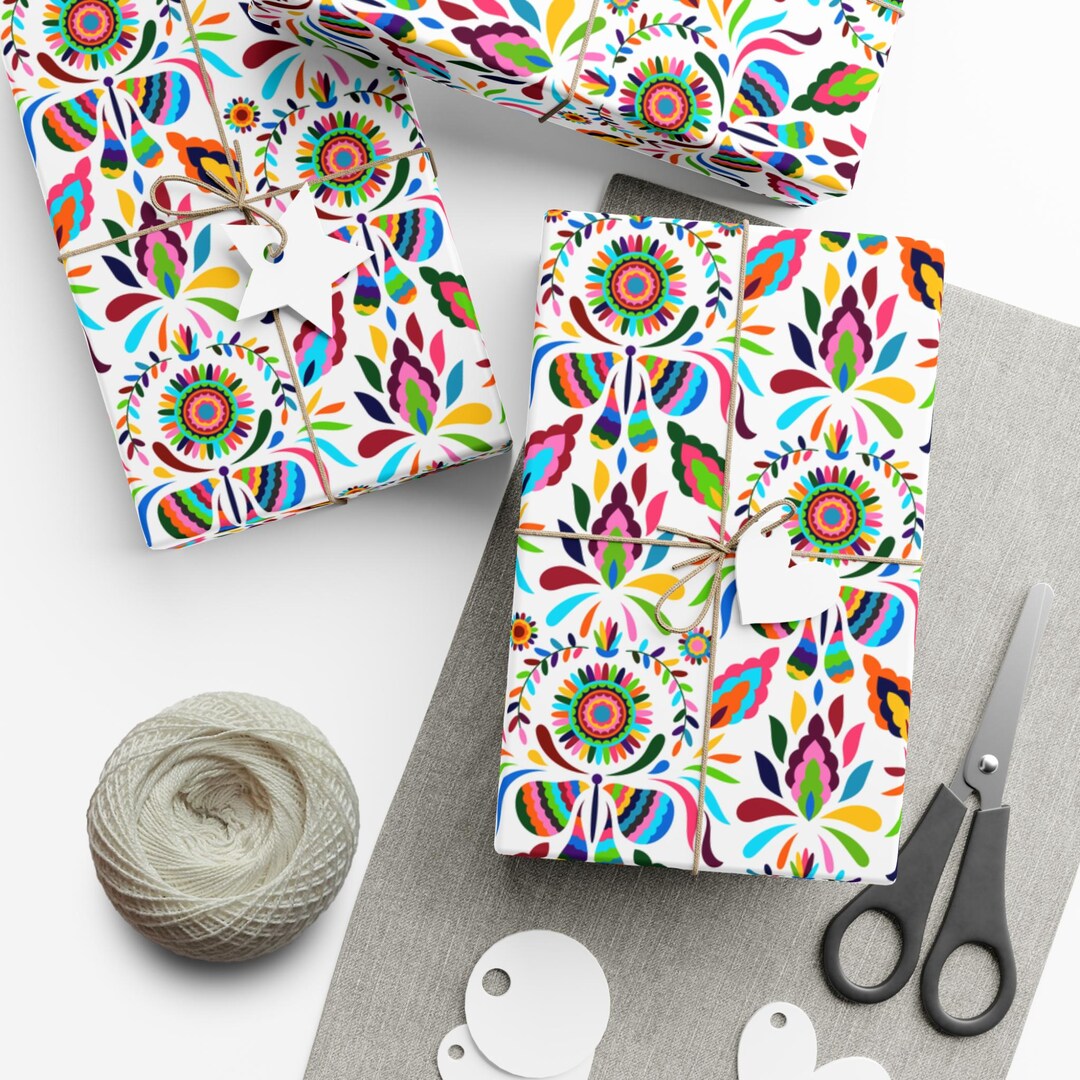 Otomi Pattern Gift Wrap, Mexican Otomi Gift Wrap, Otomi Wrapping Paper ...