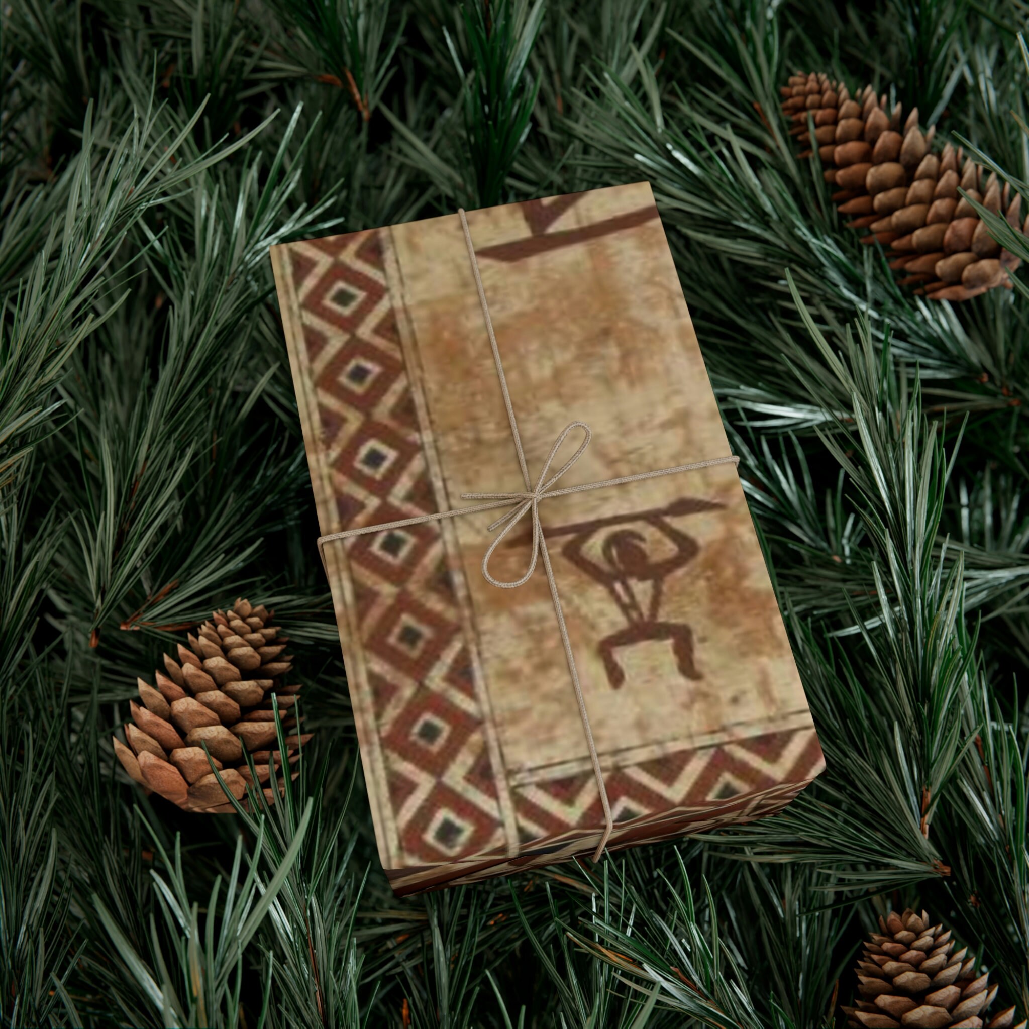 Tapa Design Wrapping Paper, Traditional Polynesian Tapa Design Gift ...