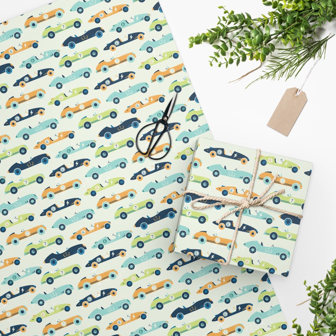 Vintage Cars Wrapping Paper, Baby Boy Gift Wrap - Etsy
