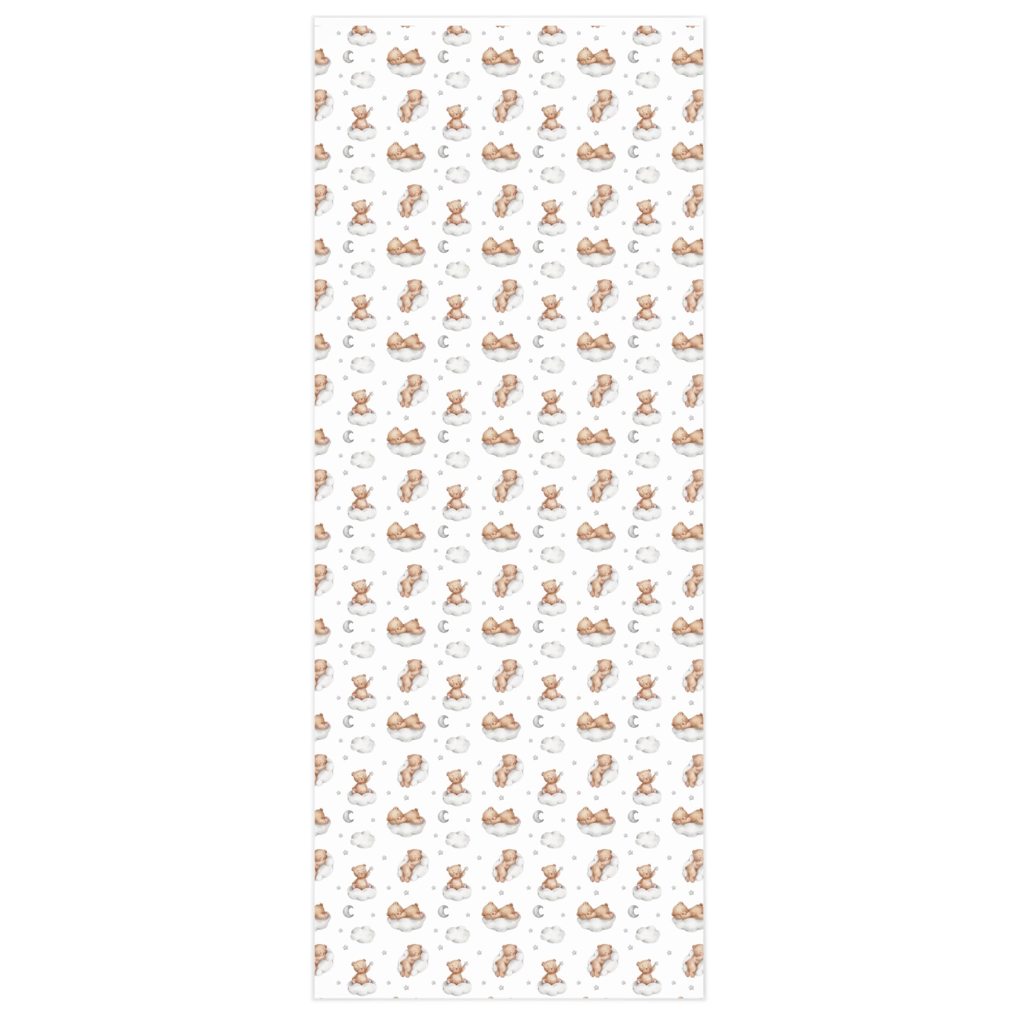 Teddy Bear Gift Wrap, Baby Shower Wrapping Paper, Kids Birthday, Cute ...