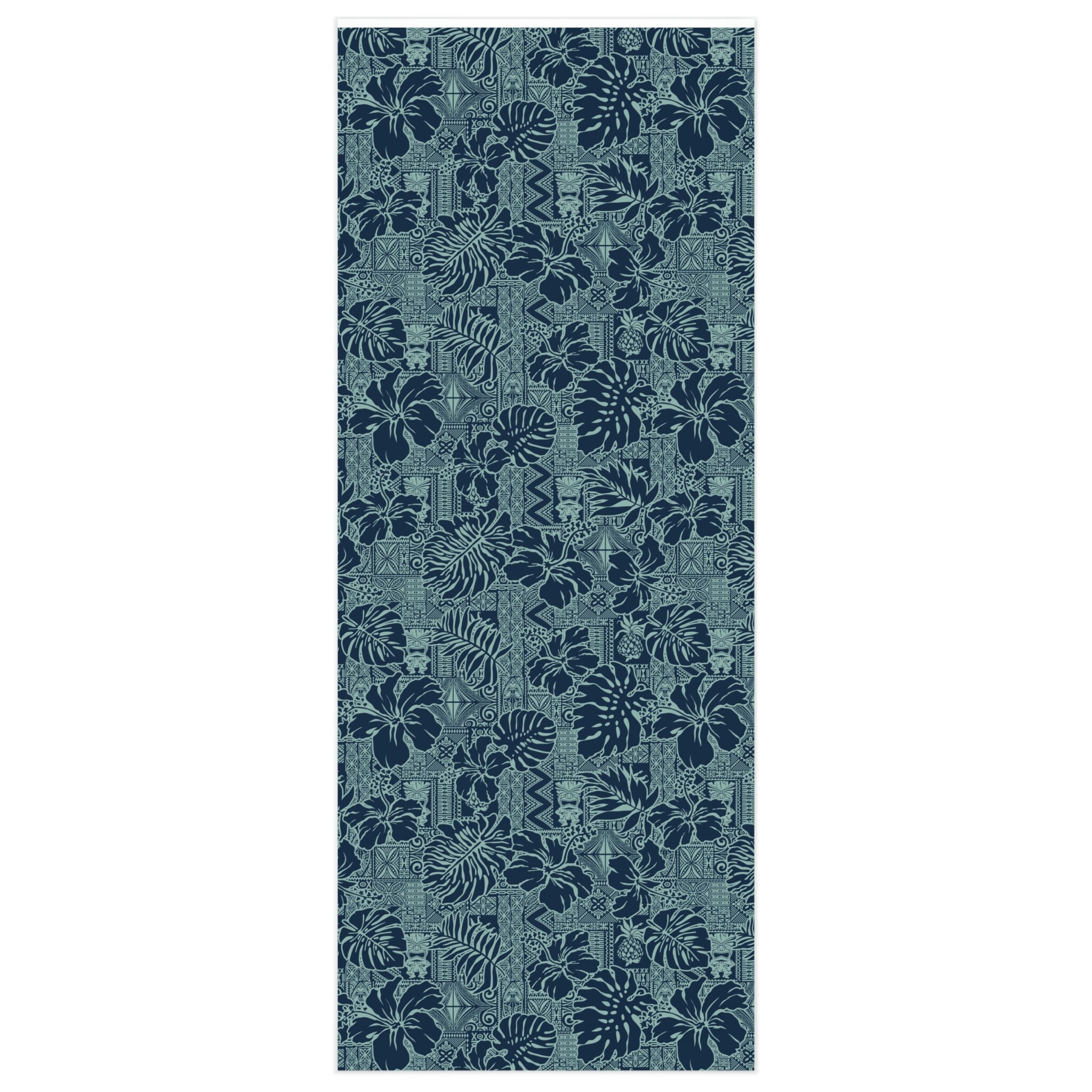 Tapa Design Wrapping Paper, Traditional Polynesian Tapa Monstera Leaf ...