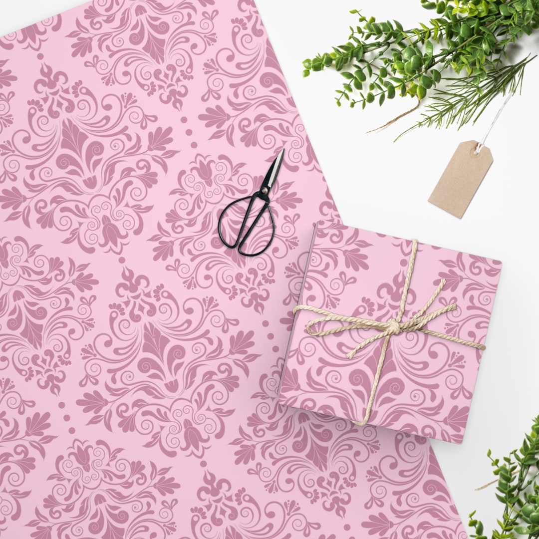 Dusty Pink Wrapping Paper, Elegant Wedding Wrapping Paper, Dusty Rose ...