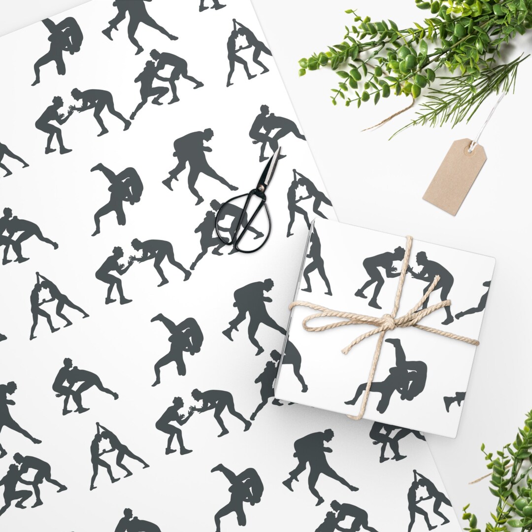 Wrestling Gift Wrap, Wrestling Wrapping Paper, Kids Gift Wrap, Birthday ...