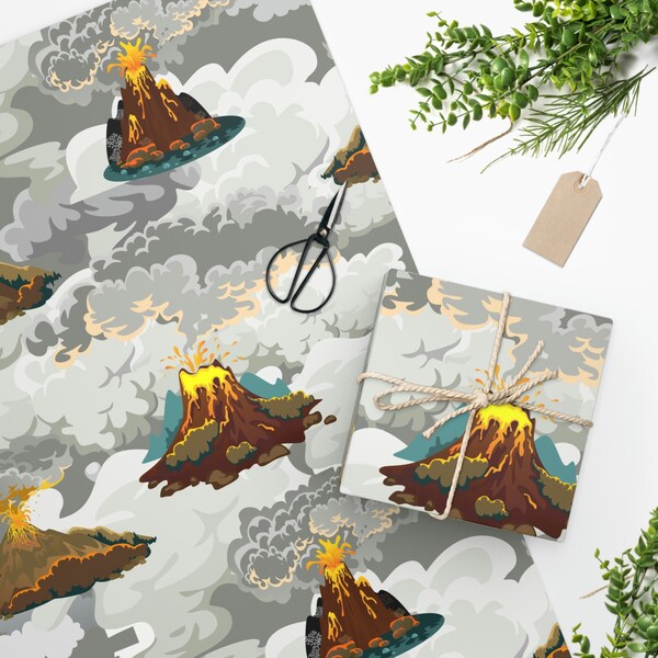 Wrapping Paper Volcano - Etsy