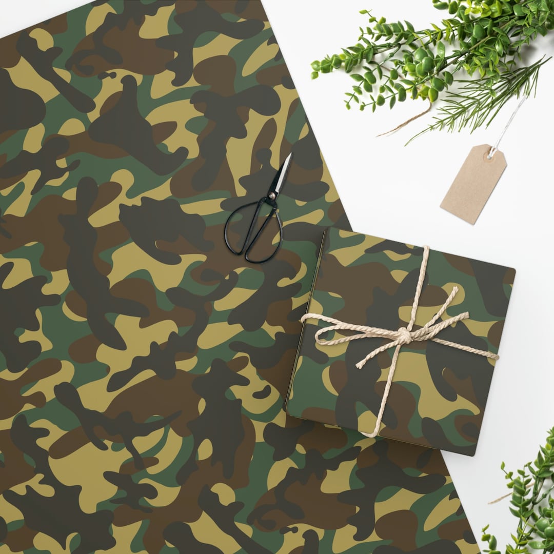 Camo Wrapping Paper, Military Pattern Wrapping Paper, Soldier Gift Wrap ...