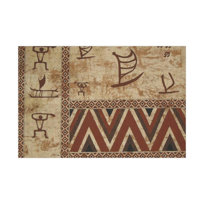 Tapa Design Wrapping Paper, Traditional Polynesian Tapa Design Gift ...