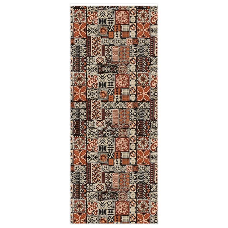 Tapa Design Wrapping Paper, Traditional Hawaiian Tapa Style, Patchwork ...