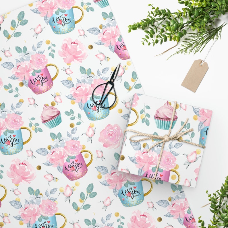 Floral Wrapping Paper, Baby Girl Wrapping Paper, Cute Wrapping Paper ...