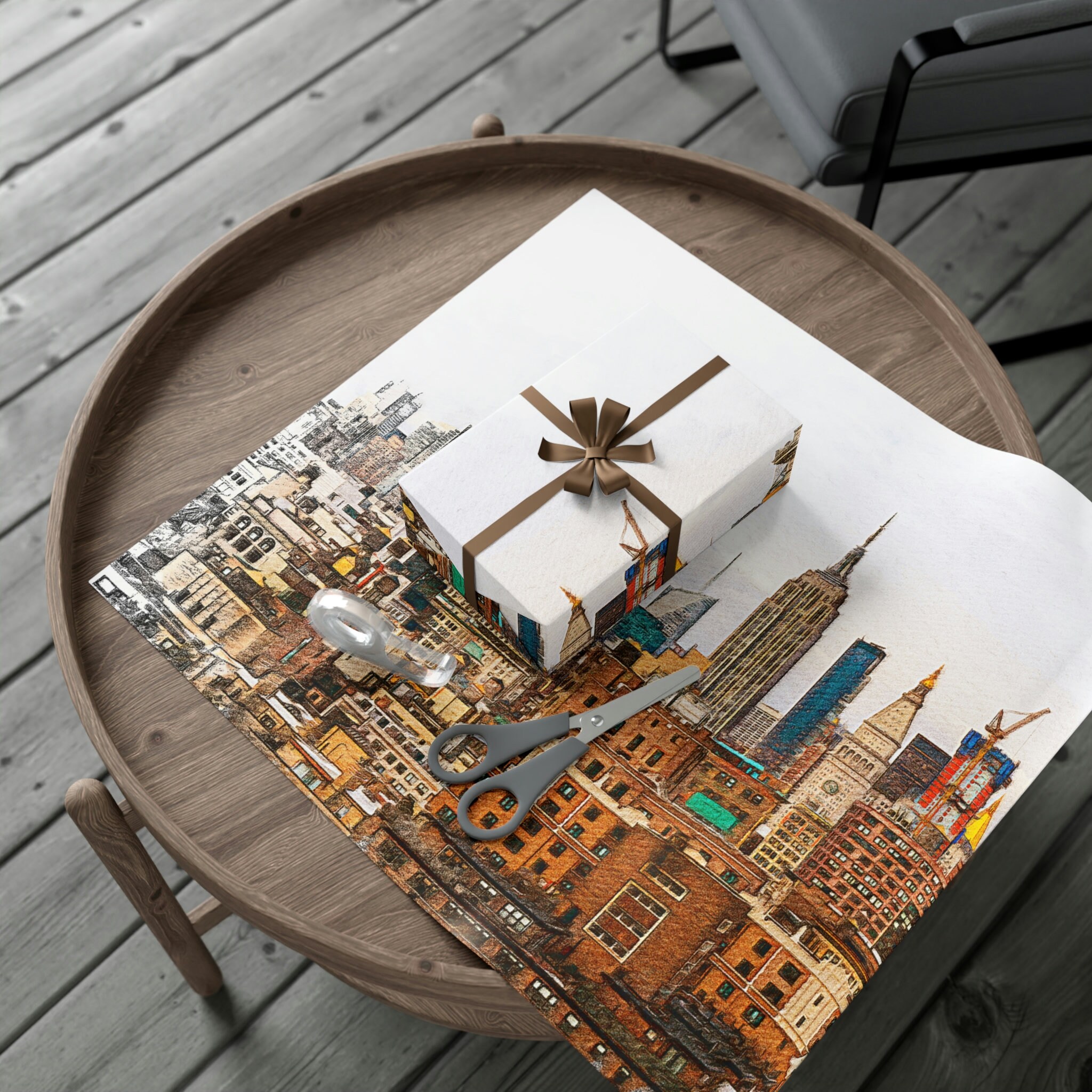 New York City Illustrated Wrapping Paper - Etsy