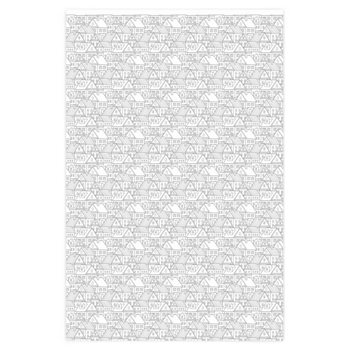House Warming Gift Wrapping Paper, New Home Gift Wrap, Houses Gift Wrap ...
