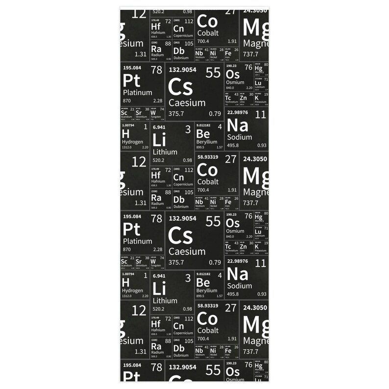 Periodic Table Wrapping Paper Scientist Gift Wrap Science - Etsy
