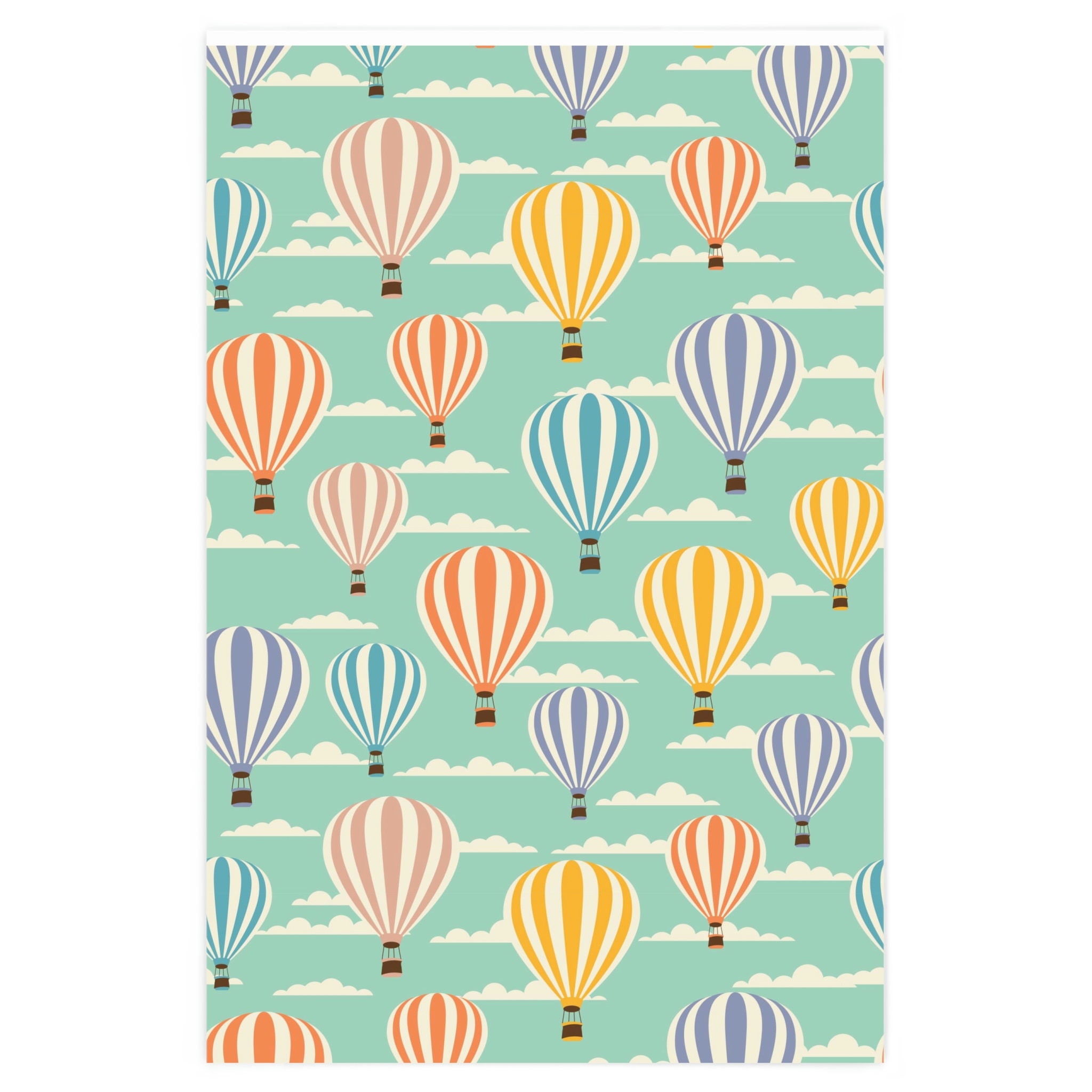 Hot Air Balloon Wrapping Paper Retro Hot Air Balloon Gift - Etsy