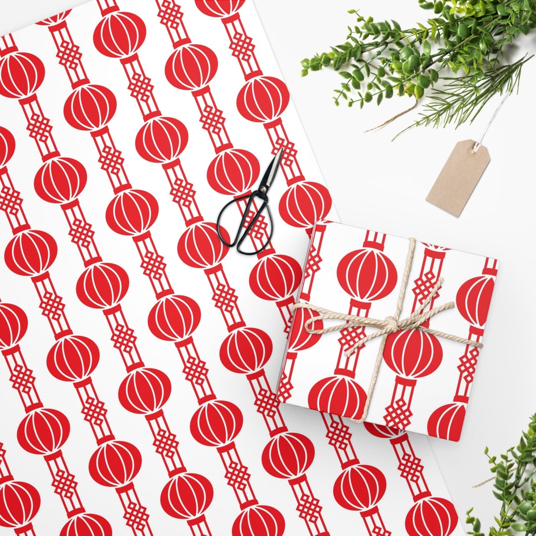 Chinese Wrapping Paper, Red Gift Wrap, Chinese New Year Wrapping Paper ...