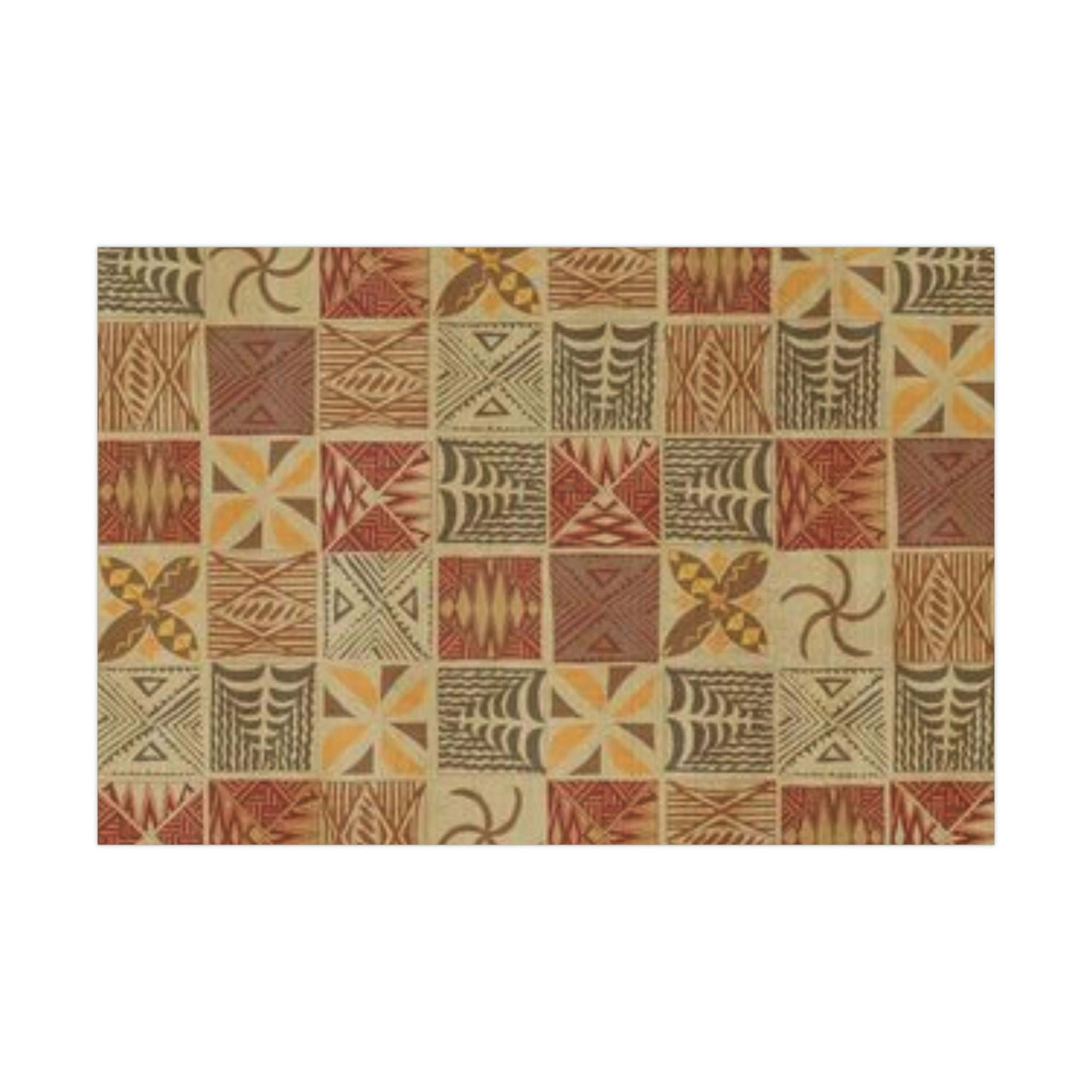 Tapa Design Wrapping Paper, Traditional Polynesian Tapa Design Gift ...