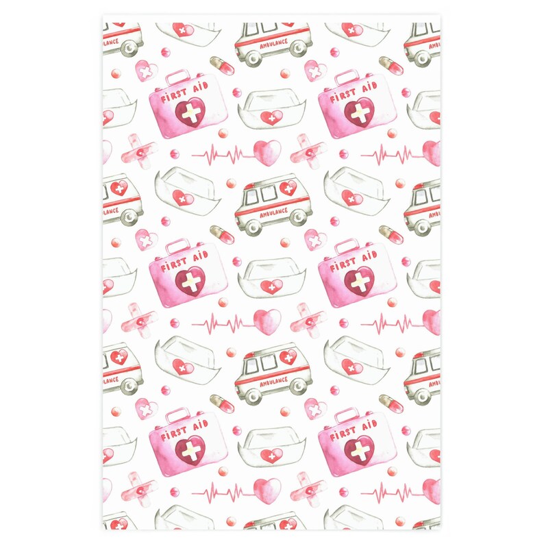 Nurse Gift Wrap, Nurses Day Wrapping Paper, Doctor Wrapping Paper, LVN ...