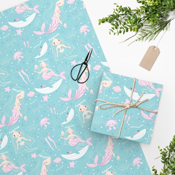 Mermaid Wrapping Paper - Etsy