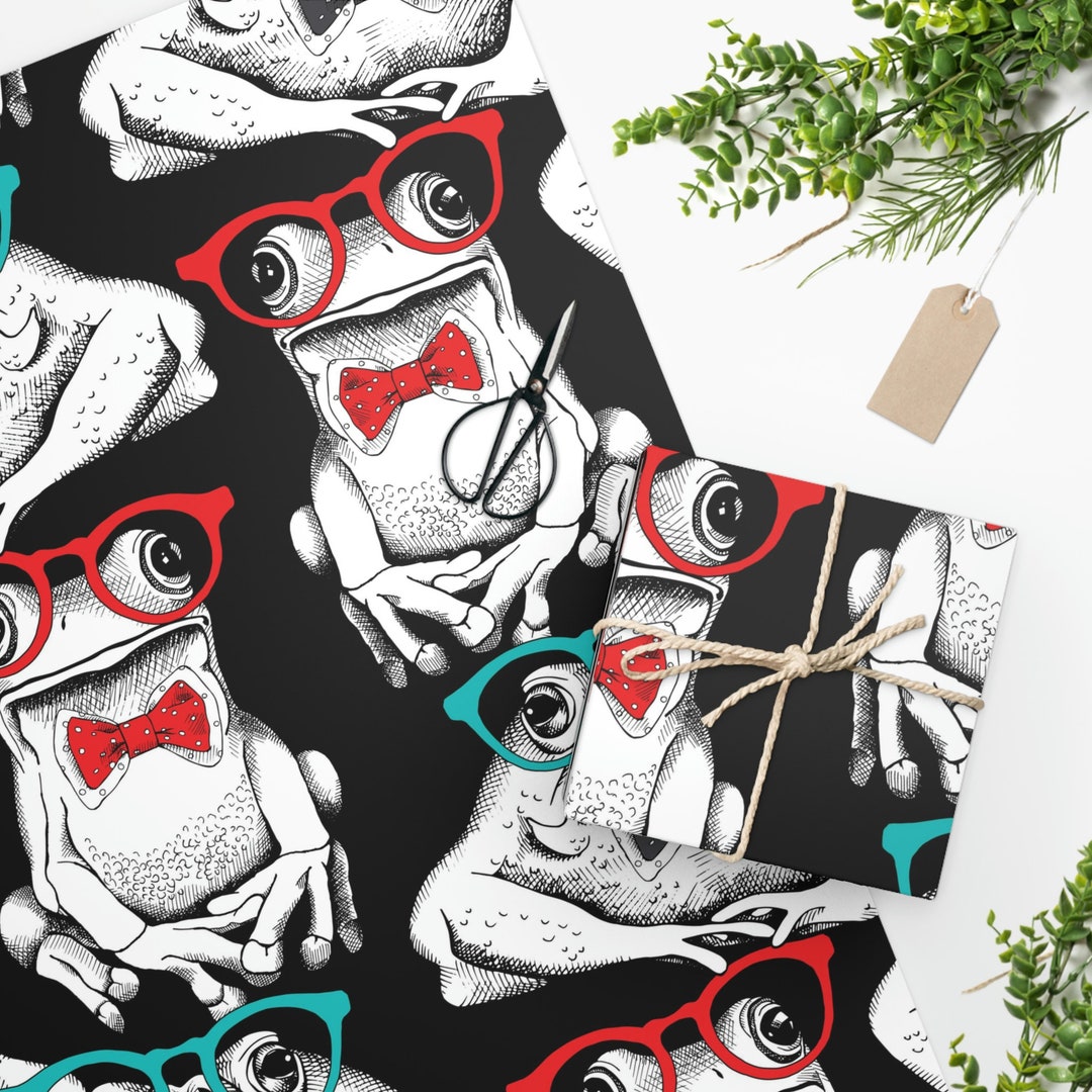 Frog Wrapping Paper Cute Frog Gift Wrap Frog Lover Wrapping - Etsy