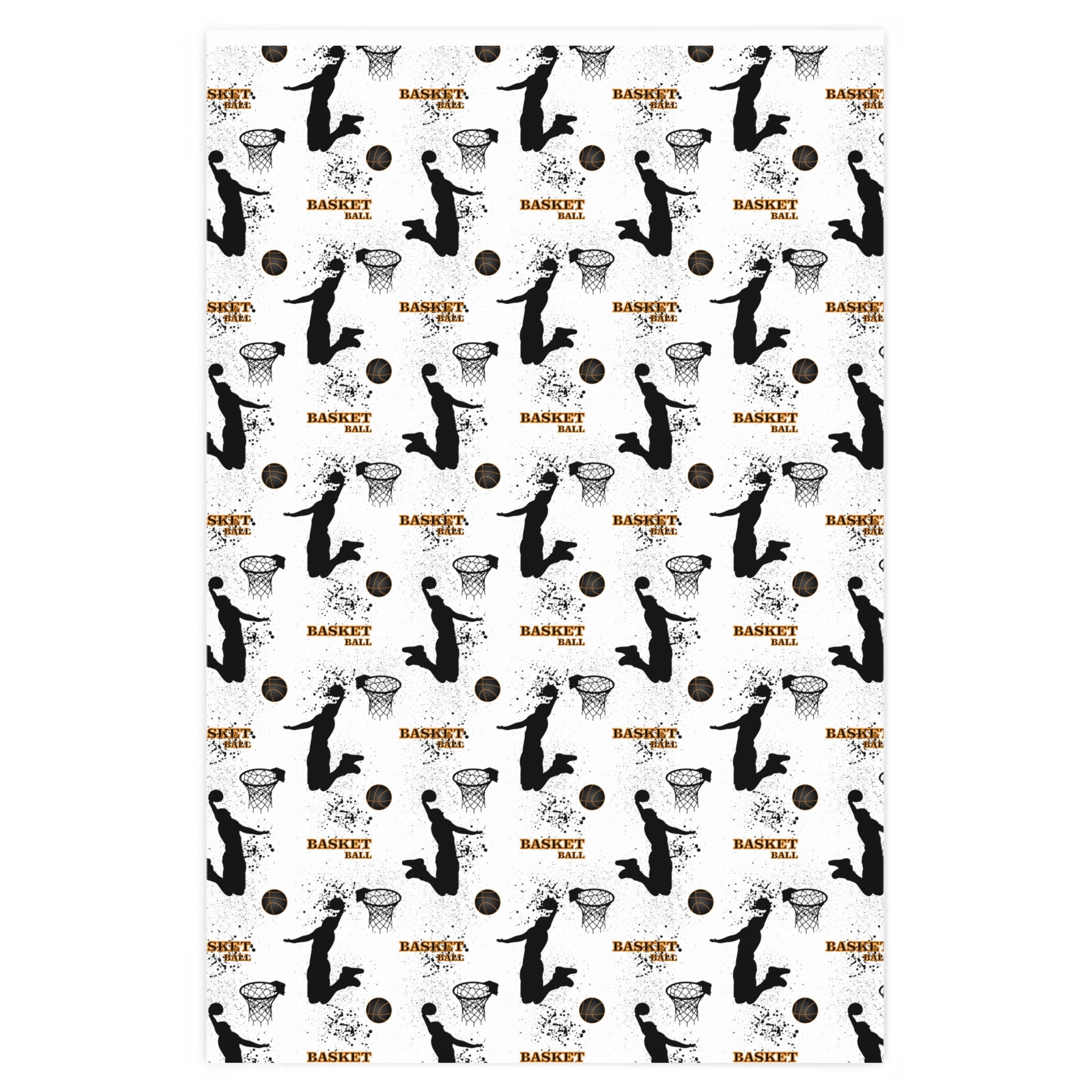 Basketball Wrapping Paper, Teamwork Gift Wrap, Basketball Gift Wrap ...
