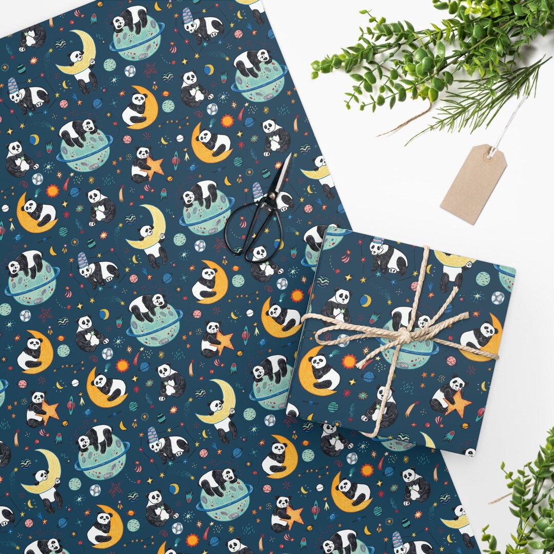 Panda Gift Wrap, Wrapping Paper Panda, Wrapping Paper All Occasion ...