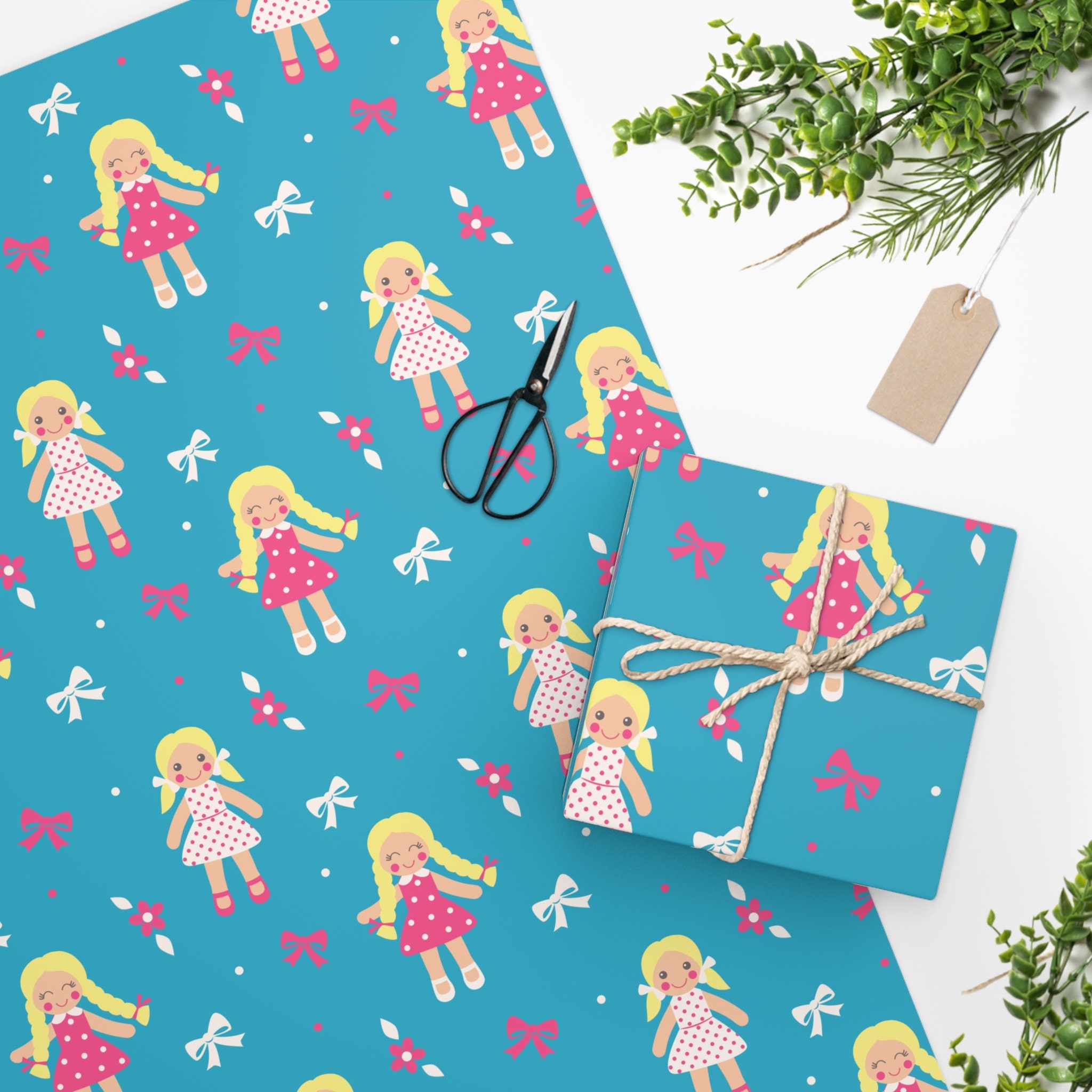 Wrapping Paper Dolls Wrapping Paper Girl Wrapping Paper All - Etsy