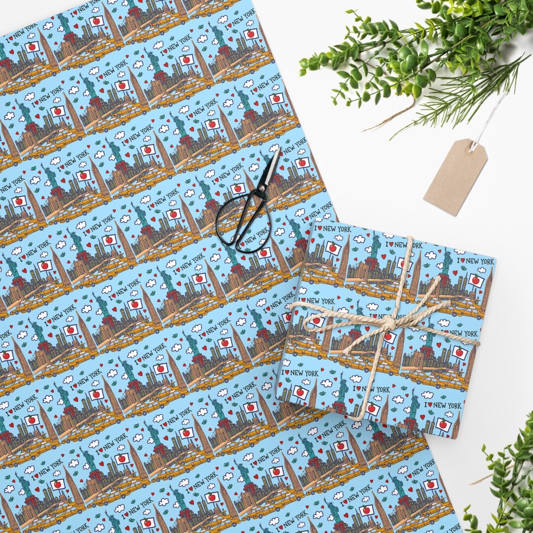 New York Wrapping Paper Gift Wrapping Paper Scrapbook Paper - Etsy