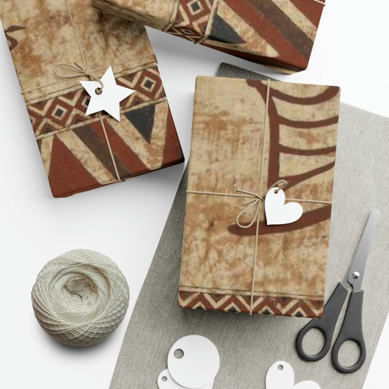 Tapa Design Wrapping Paper, Traditional Polynesian Tapa Design Gift ...