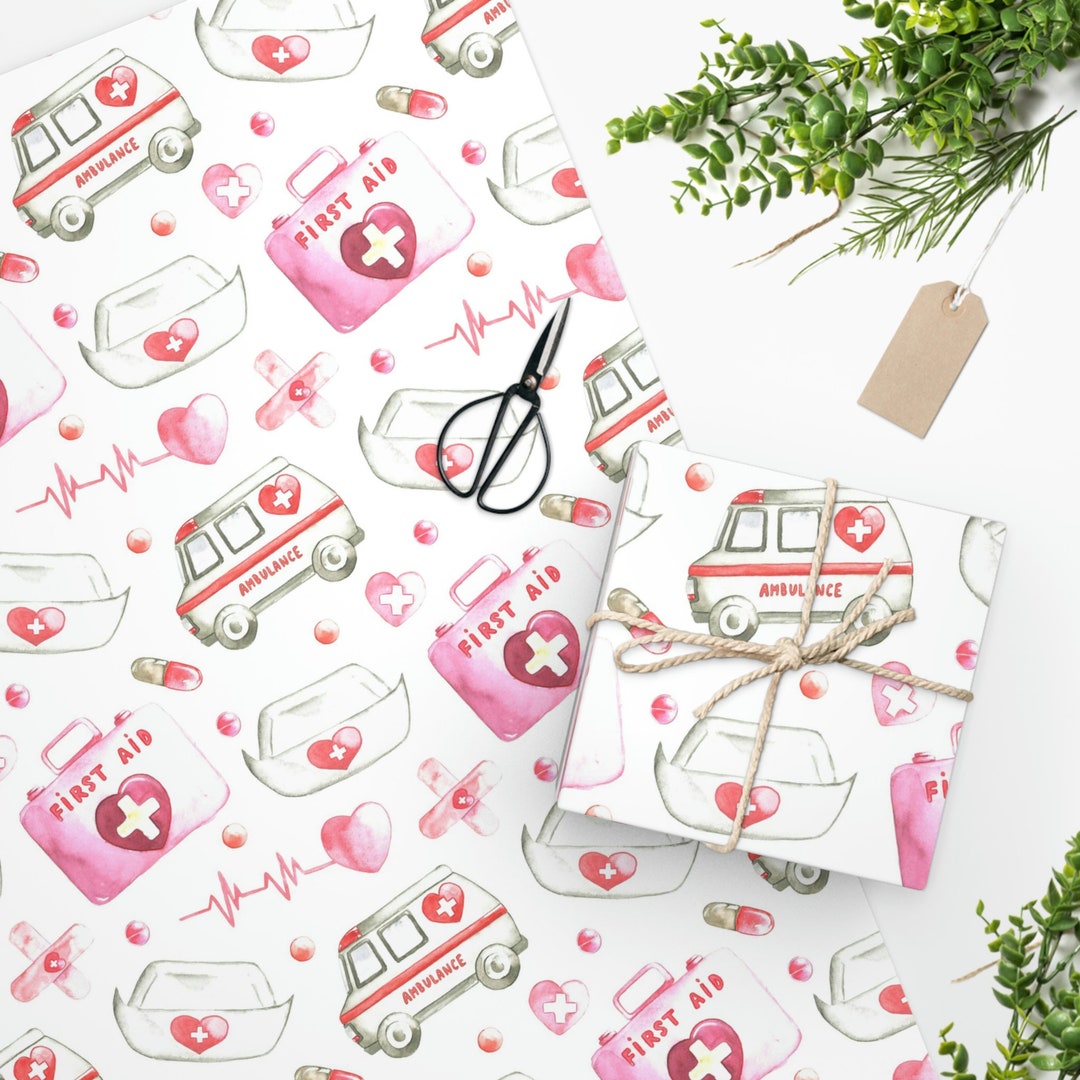 Nurse Gift Wrap, Nurses Day Wrapping Paper, Doctor Wrapping Paper, LVN ...