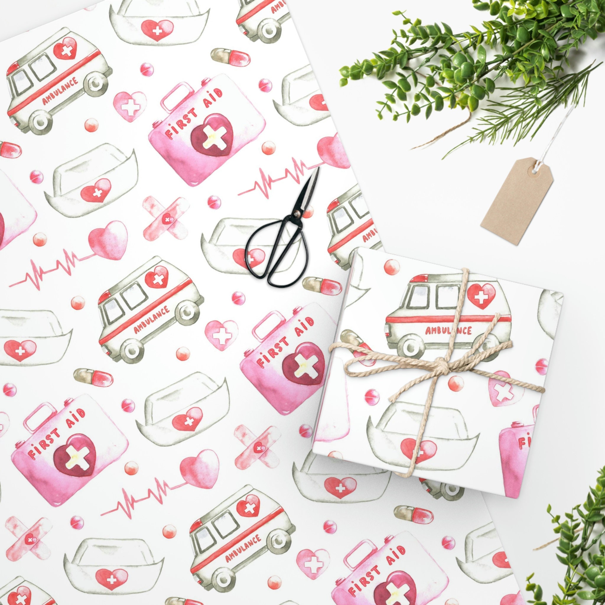 Nurse Gift Wrap, Nurses Day Wrapping Paper, Doctor Wrapping Paper, LVN ...
