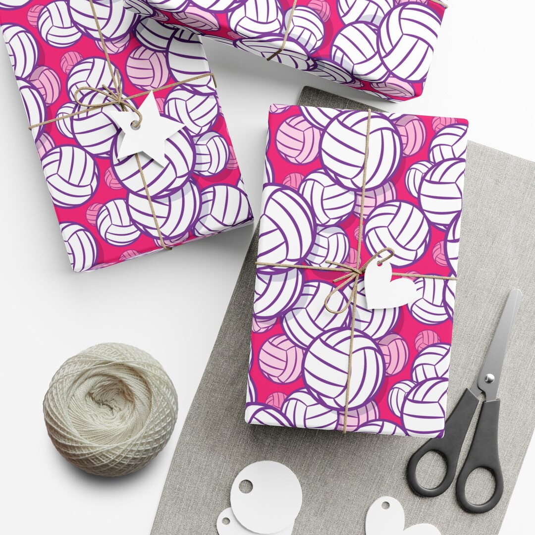 Volleyball Gift Wrap, Volleyball Player Gift Wrap, Sports Wrapping ...