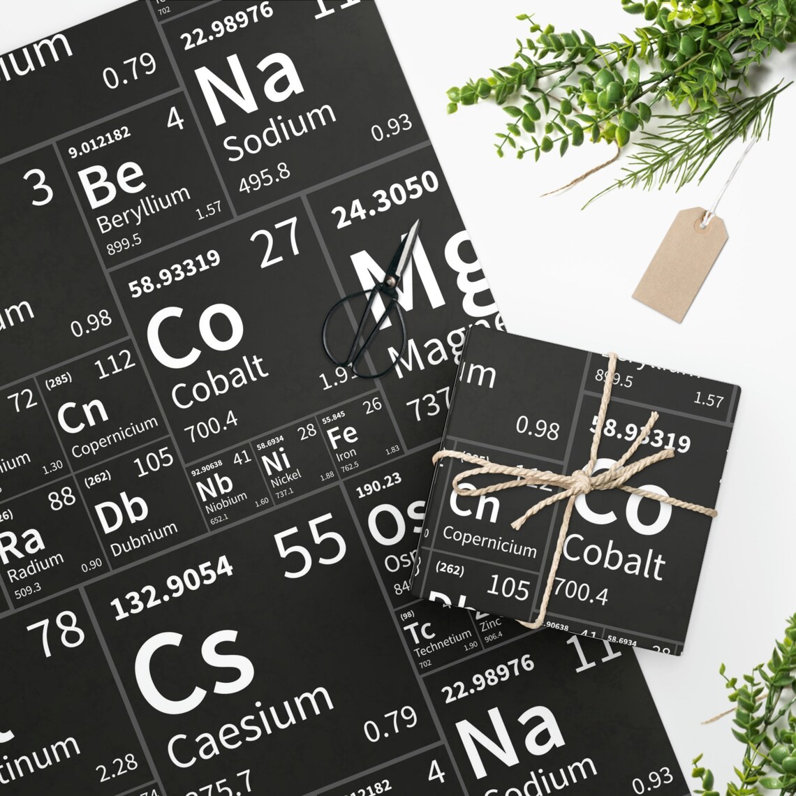 Periodic Table Wrapping Paper Scientist Gift Wrap Science - Etsy