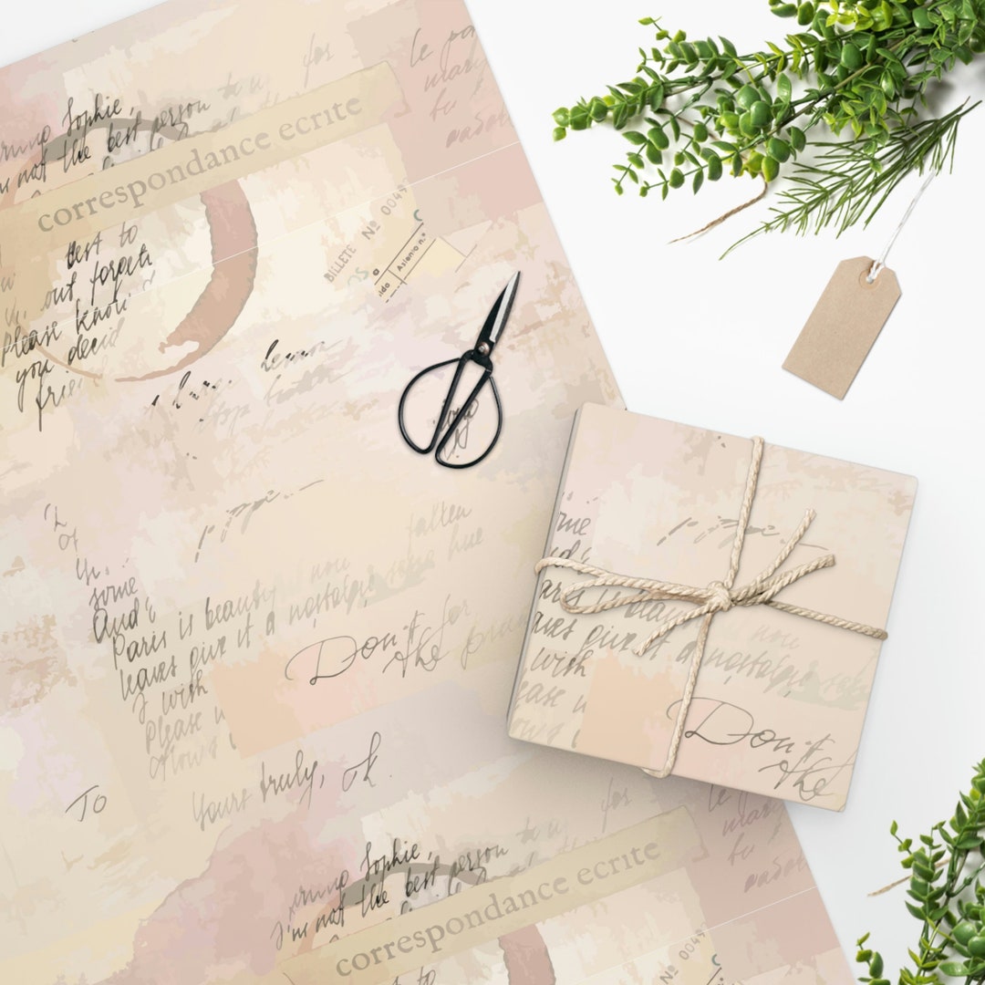 Old Paper Collage Wrapping Paper, Great for Journaling Creation ...