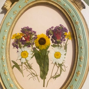 Gold Antique Style Ornate Vintage Frames Wild Herbarium Arrangement ...