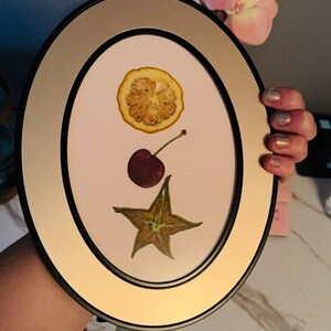 Antique Style Oval Ornate Vintage Frames Pressed Fruit Flower Art in ...