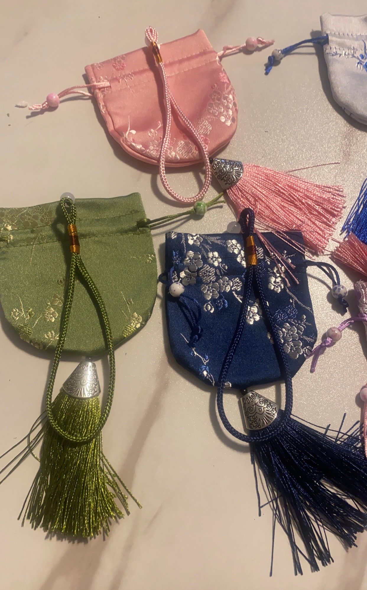 Chinese Silk Mini Flower Pouches Dried Lavender Sachet Pouches Lavender ...