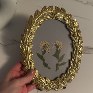 Gold Antique Old World Style Ornate Vintage Frame Pressed Flower Fine ...