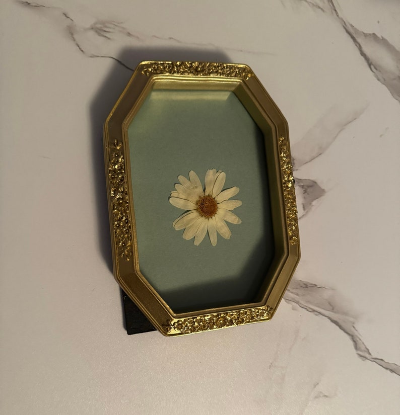 Gold Antique Style Ornate Vintage Frame Wild Botanical Art in Pale Jade ...