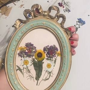 Gold Antique Style Ornate Vintage Frames Wild Herbarium Arrangement ...