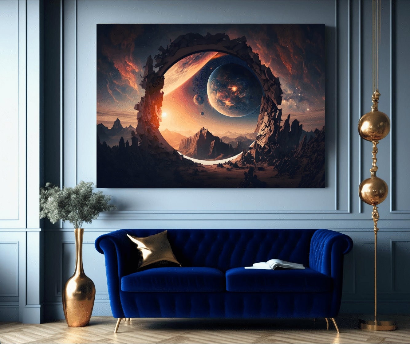 Abstract Space Portal Wall Art, Landscape Modern Wall Art, Space Art ...