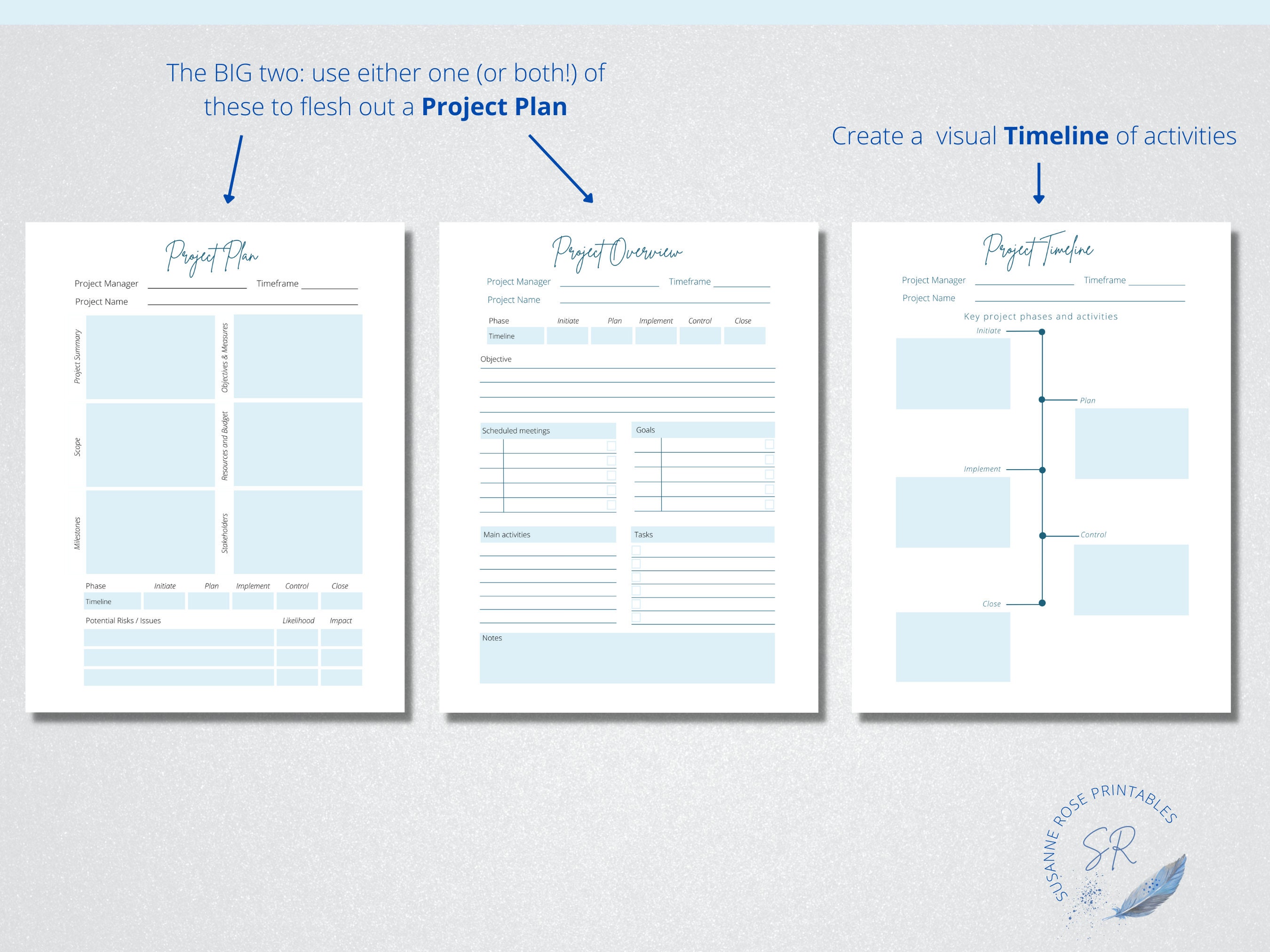 Project Planning Bundle,planning, Tracking,download, PDF Project ...