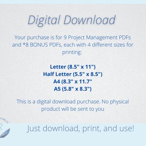 Project Planning Bundle,planning, Tracking,download, PDF Project ...