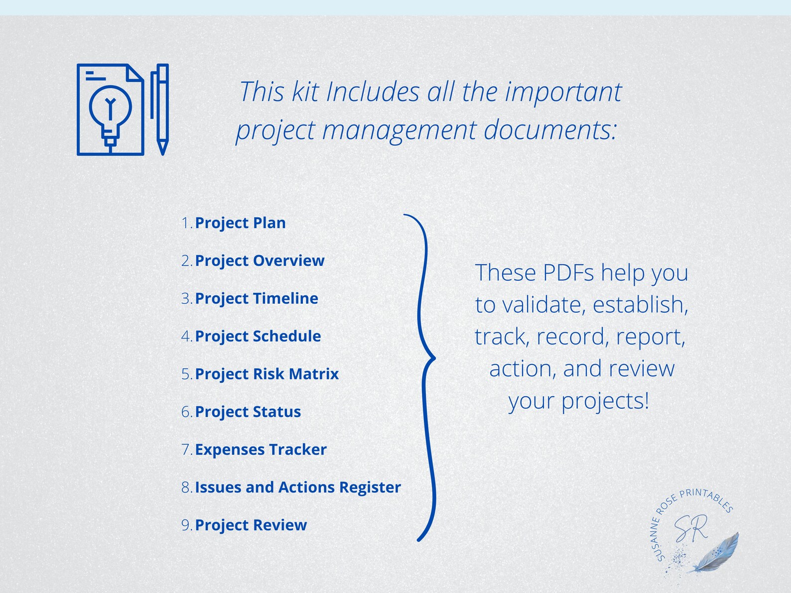 Project Planning Bundle,planning, Tracking,download, PDF Project ...