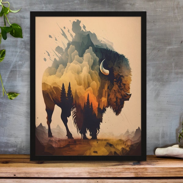Bison Wall Art - Etsy