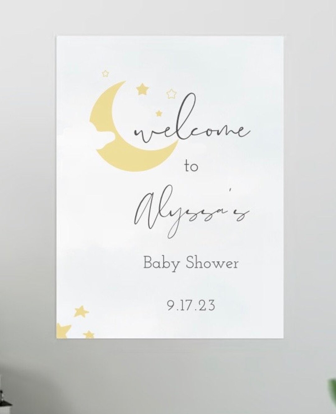 Love You to the Moon and Back, Over the Moon Welcome Sign Baby Shower ...