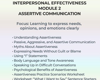 Assertive Communication Worksheets PDF Speak up Confidence Healthy ...