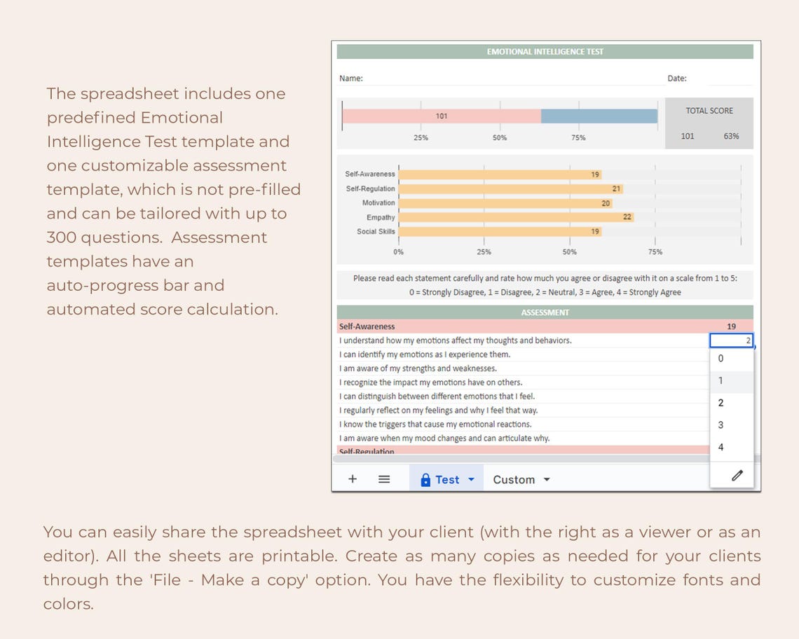 Emotional Intelligence Assessment EI Test Psychological Evaluation ...