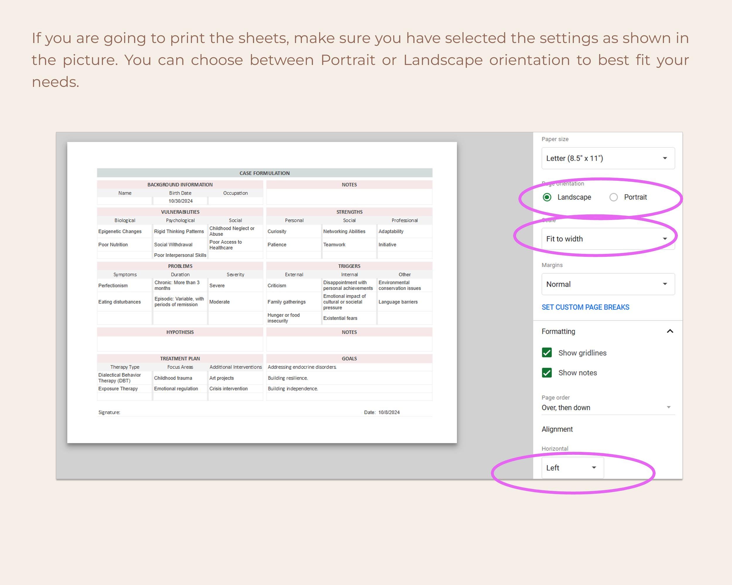 Case Conceptualization, Psychology Therapy Plan, Therapist Templates ...
