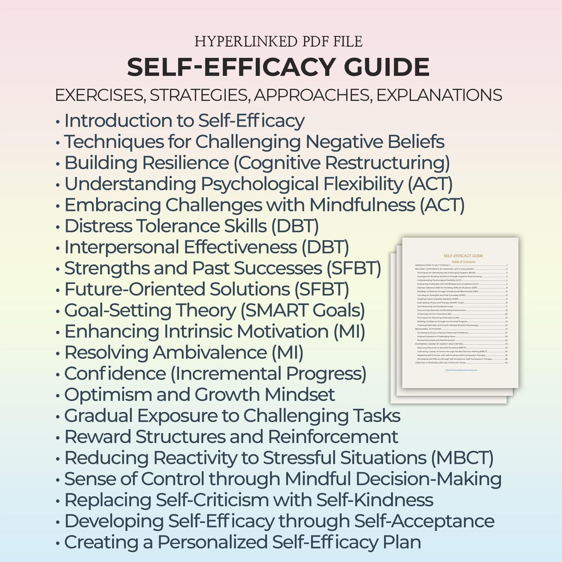 Self-efficacy Guide Personal Effectiveness Self-regulation Skills Build ...