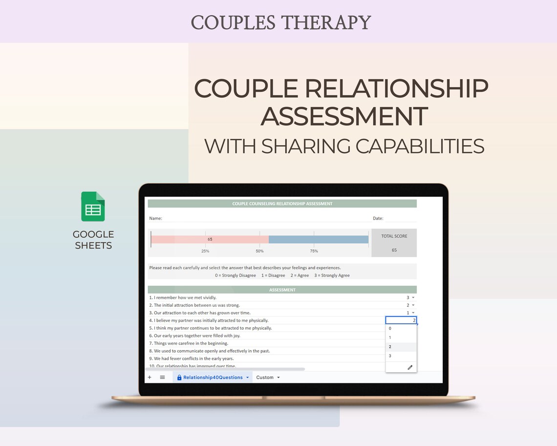 Couples Therapy Intake Questions Form for Counseling Sessions ...