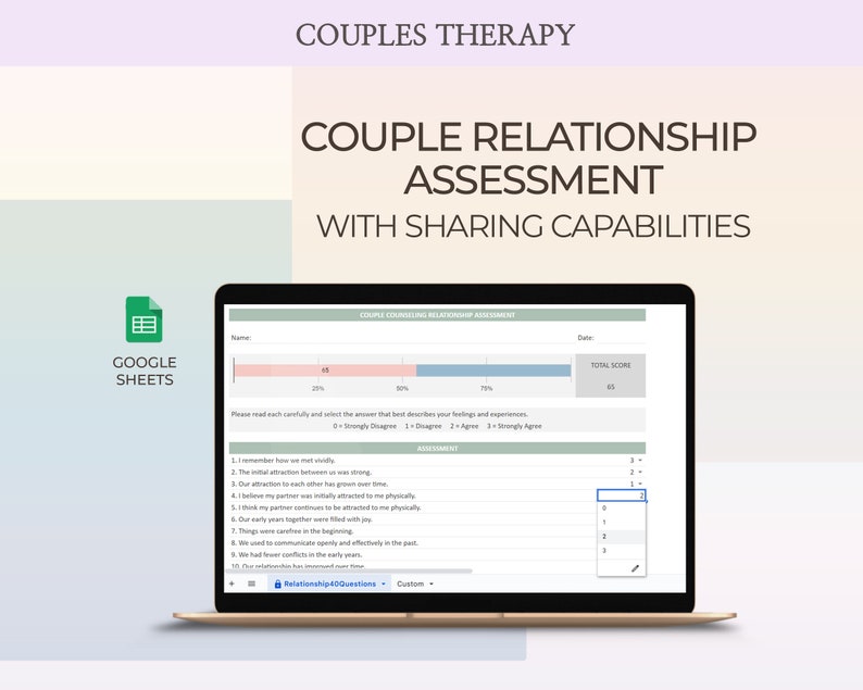 Couples Therapy Intake Questions Form for Counseling Sessions ...