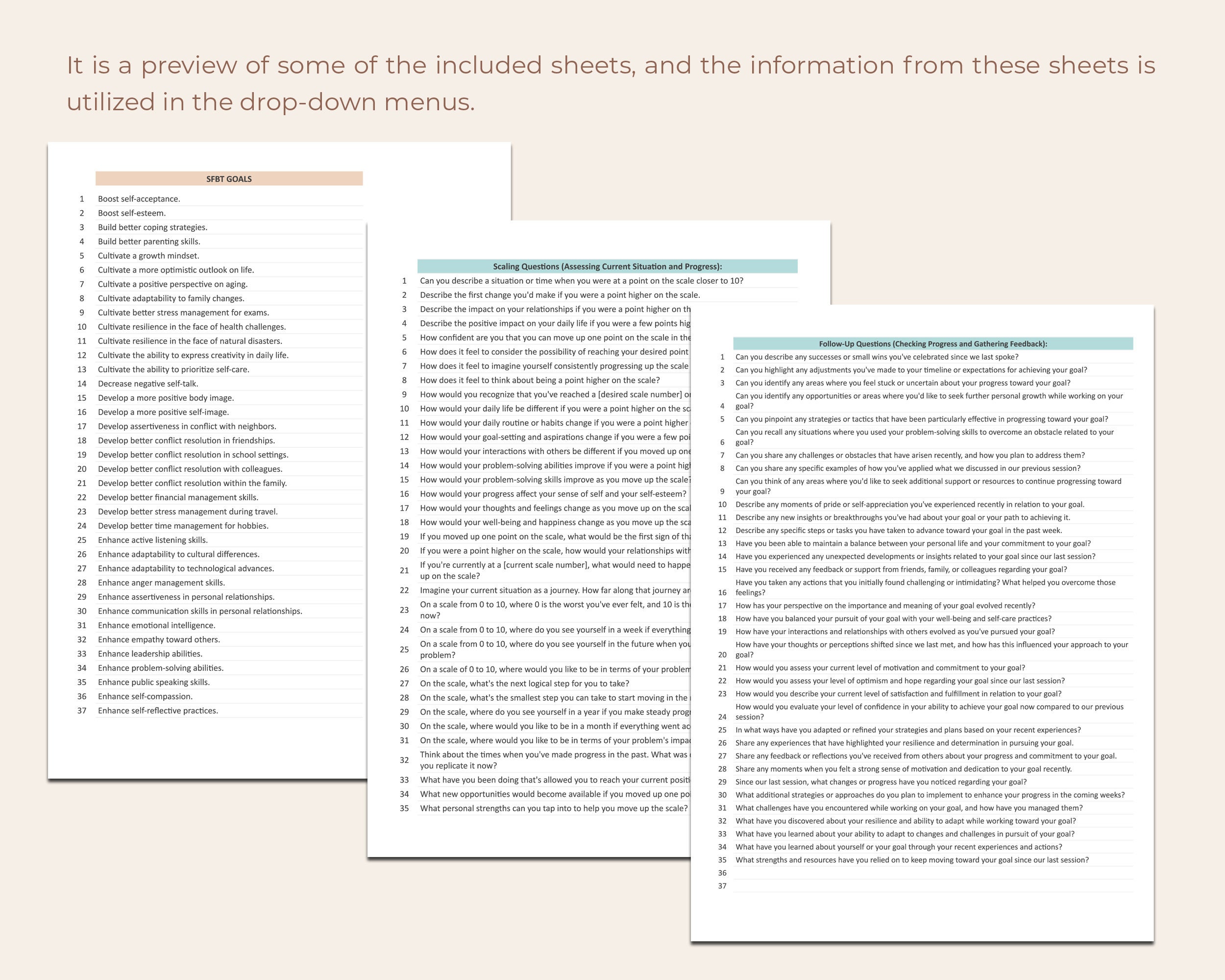 SFBT Therapy Notes Template, Solution-focused Brief Therapy Session ...